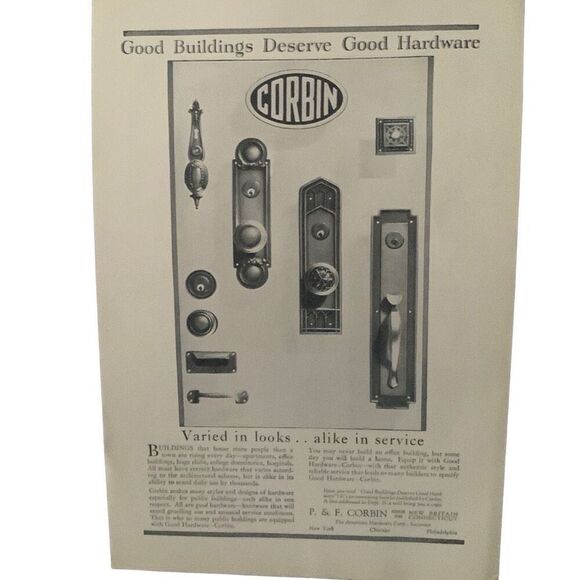 Corbin | Art | Vintage 929corbin Varied In Looks Alike In Service Ad ...